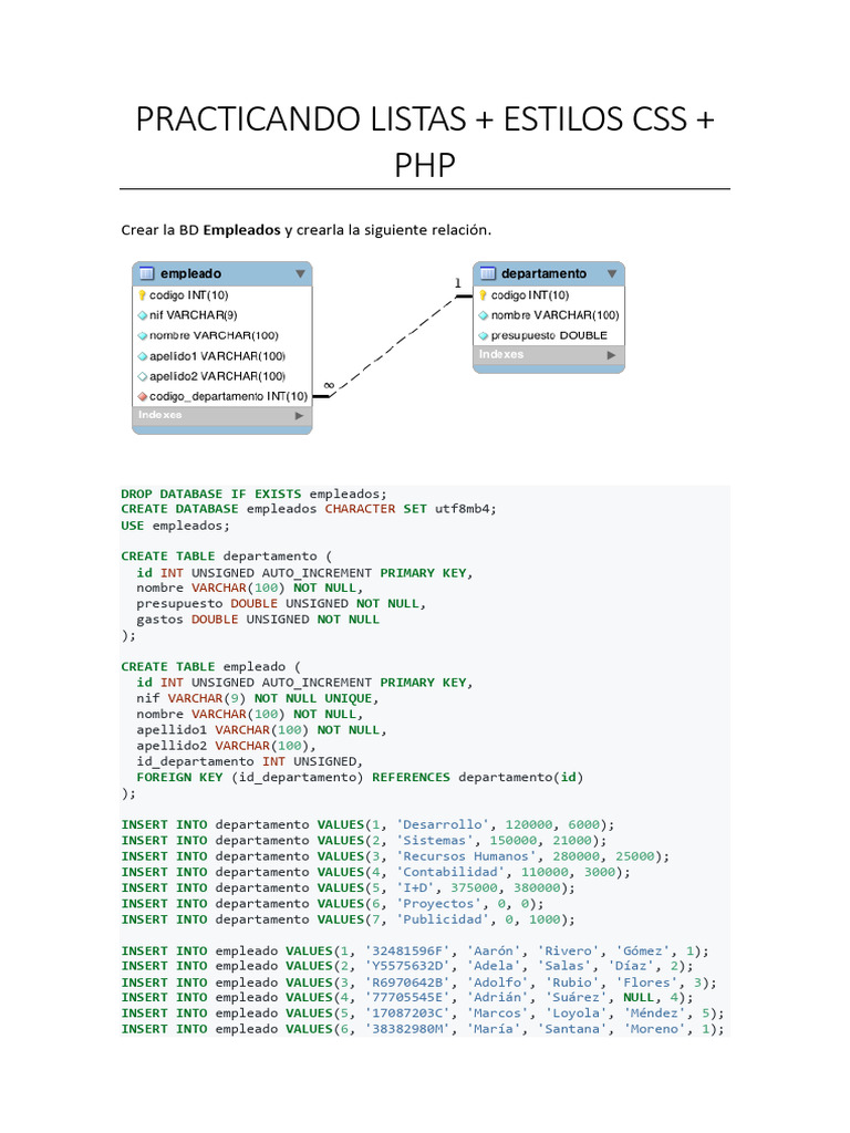 Practicando Listas | PDF