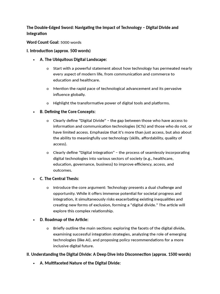 Bridging the Digital Divide: Integration Strategies | PDF | Artificial ...