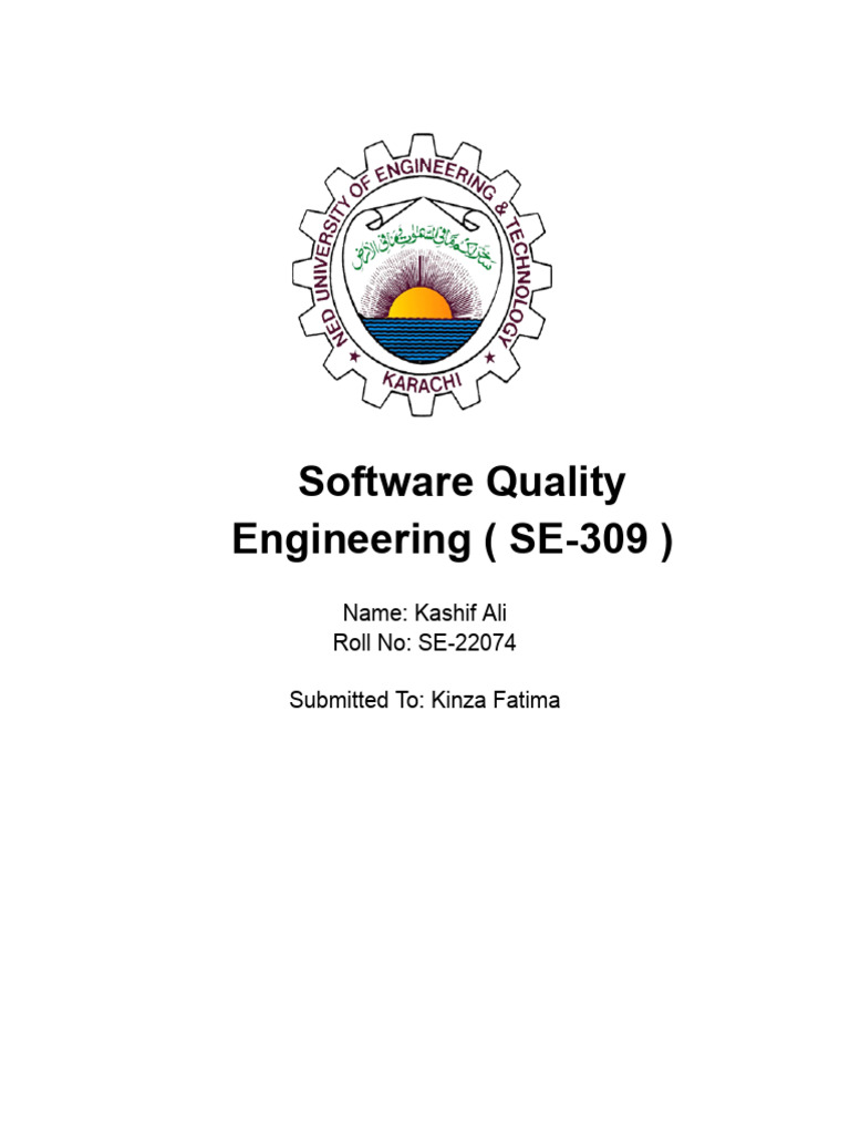 Software Quality Engineering (SE-309) | PDF | Software Bug | Software