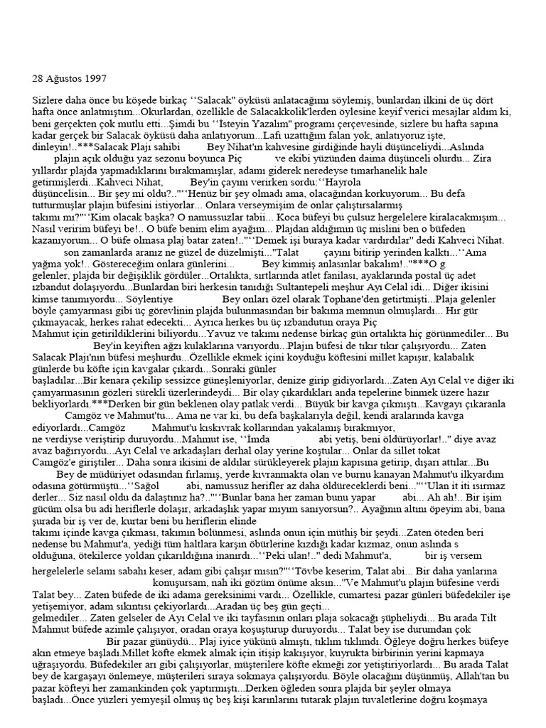 Plaj Büfesi - Tekin ARAL | PDF