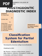 Prosthodontic Diagnostic Index (Pdi) For The Partially Edentulous and ...