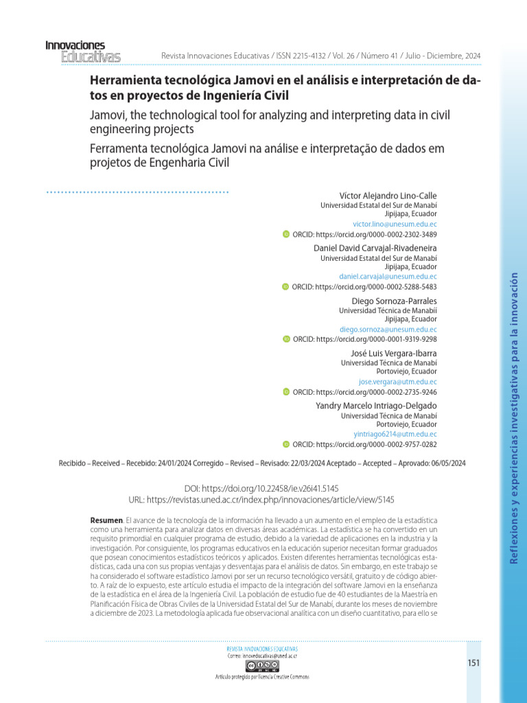 Lectura 5. Lino Calle, Víctor Alejandro, Carvajal Rivadeneira, Daniel ...