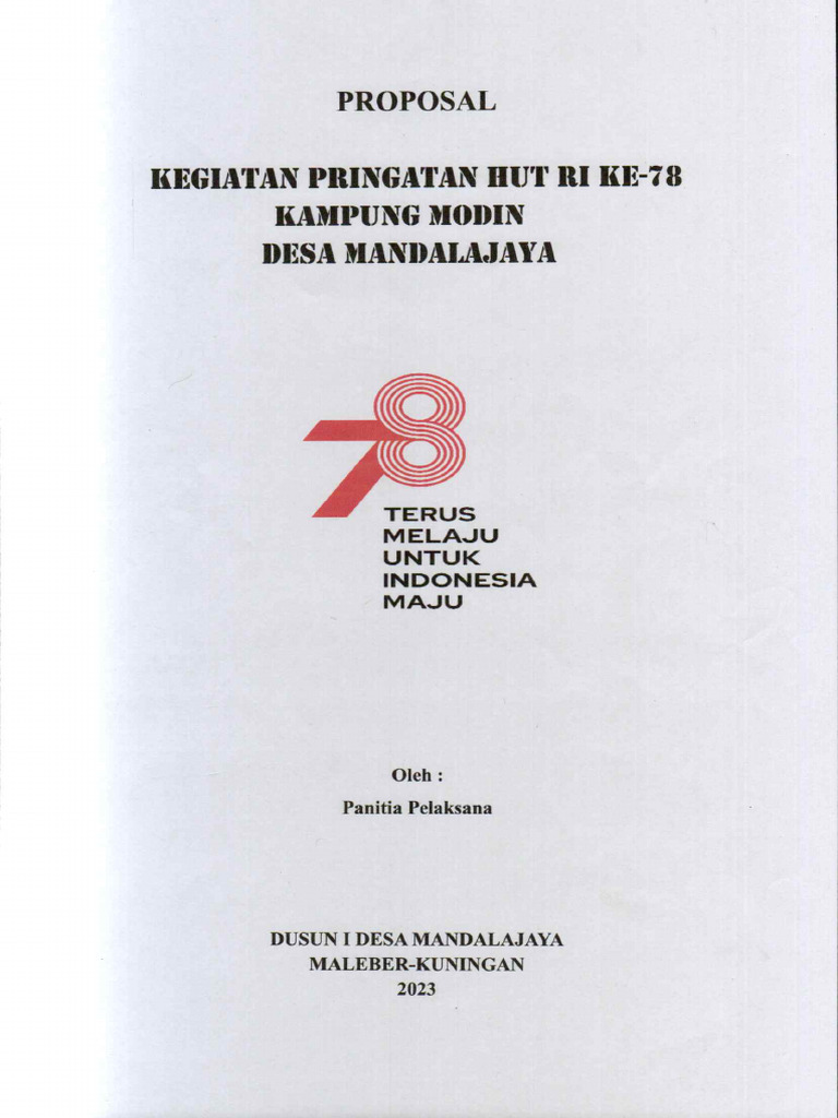 Proposal HUT RI Ke-78 Remoprima | PDF