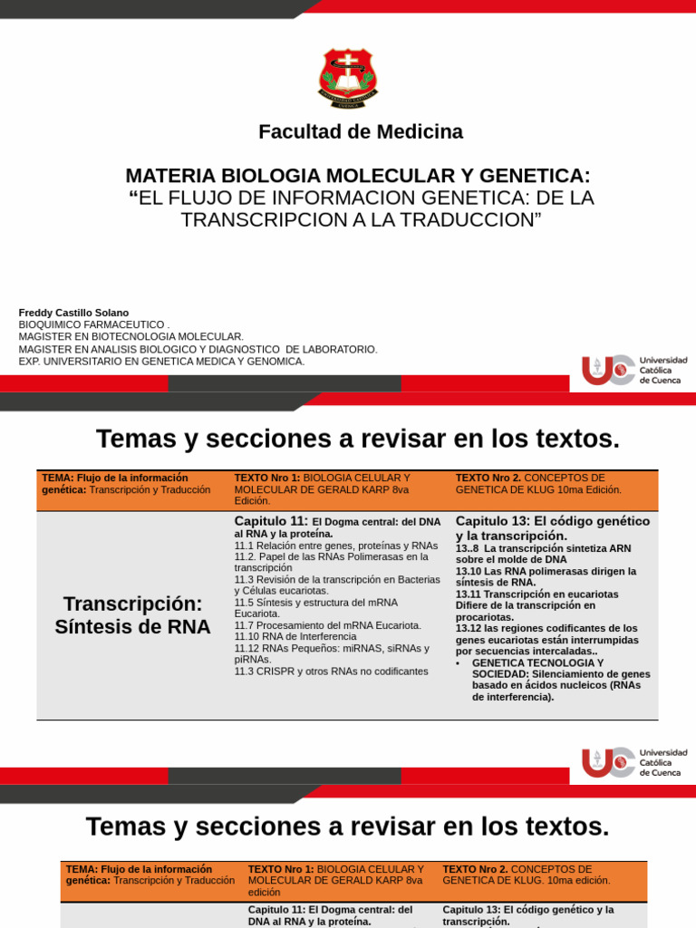 2.2 de La Transcripcion A La Traduccion v2 | PDF | Rna | Traducción (biología)