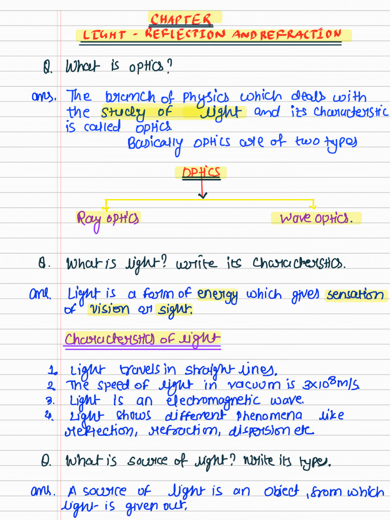 Class 10 Light | PDF