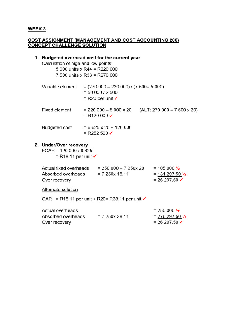 Week 3 Concept Challenge Solution 2022 | PDF