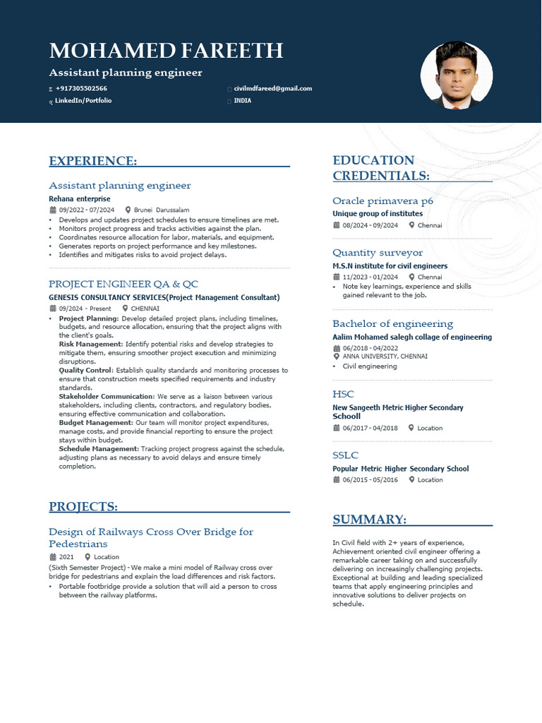 Mohamed Far Eeth Resume | PDF | Project Management | Business