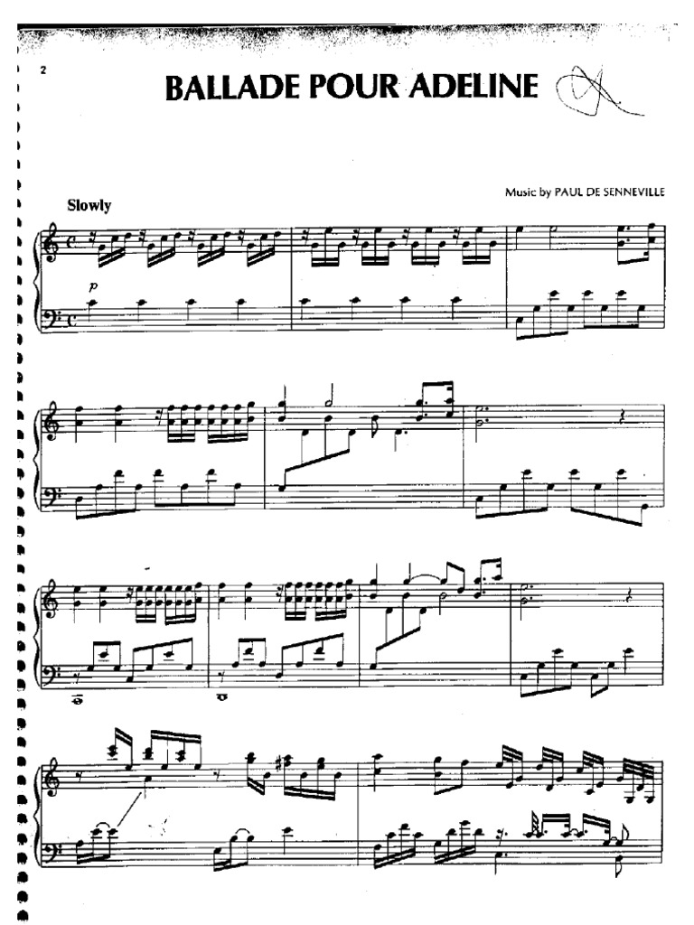 Balada Para Adelina - Partitura