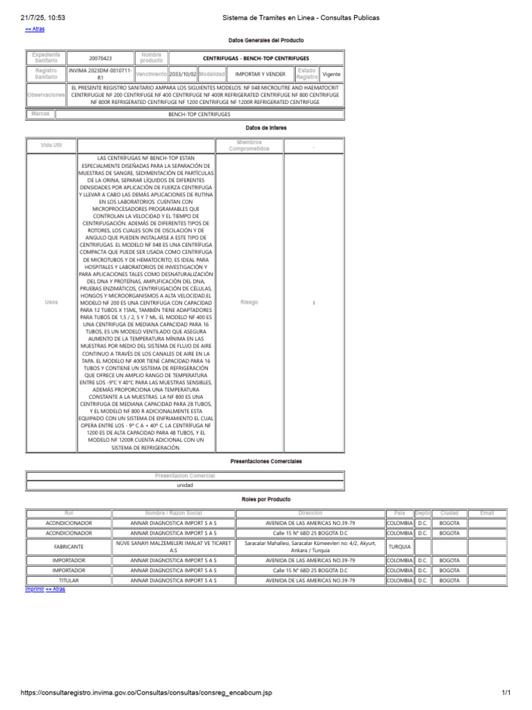 Registro Invima | PDF