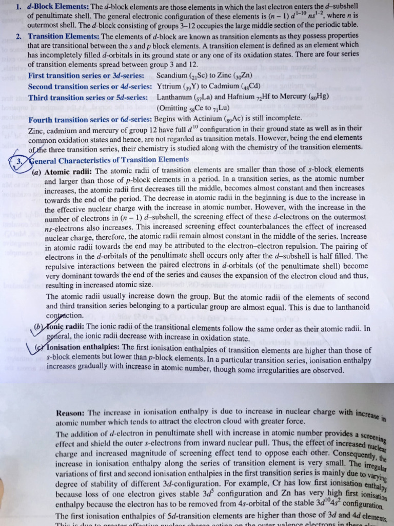 p.1 The D&f-Block Elements | PDF | Transition Metals | Periodic Table