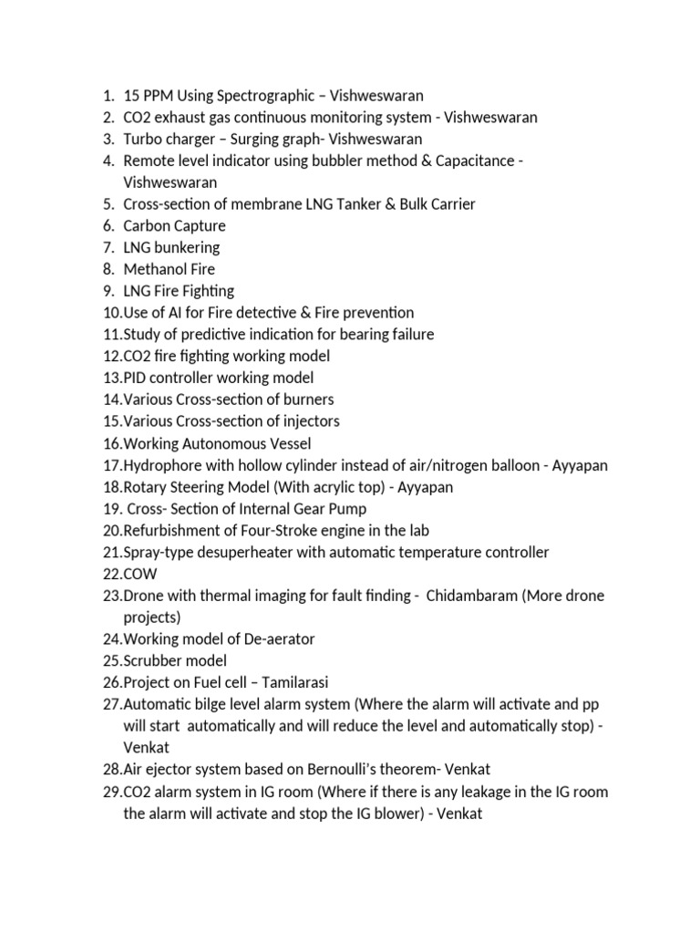 Final Year Project List | PDF