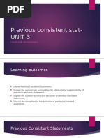 PREVIOUS CONSISTANT STATEMENTS (Lecture Notes) | PDF | Evidence (Law ...