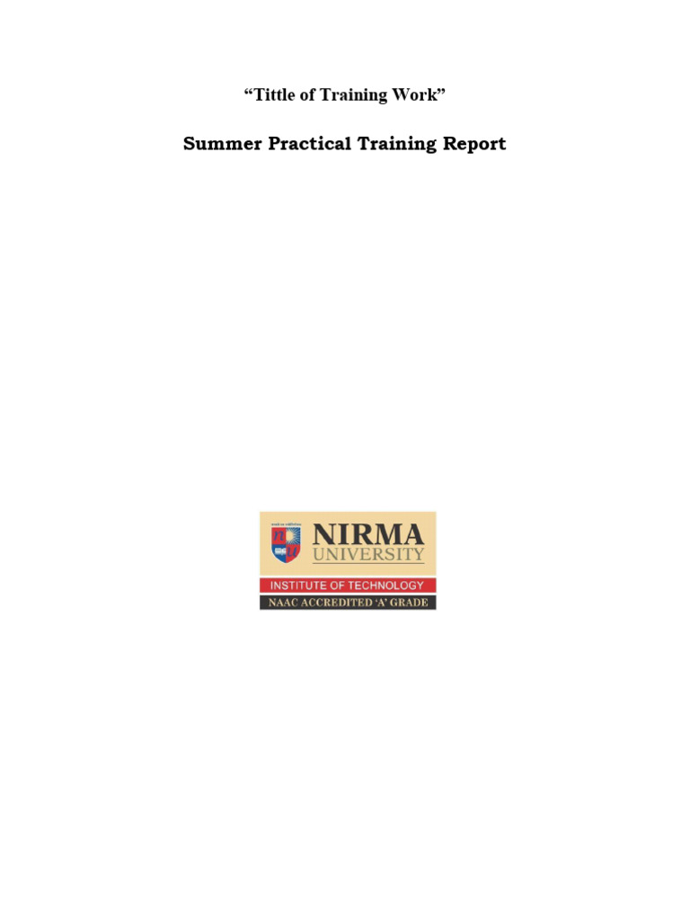 Writing a Training Report Guide | PDF