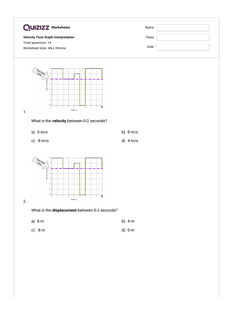 Velocity Time Graph Interpretation Quizi | PDF | Chess Theory | Chess ...