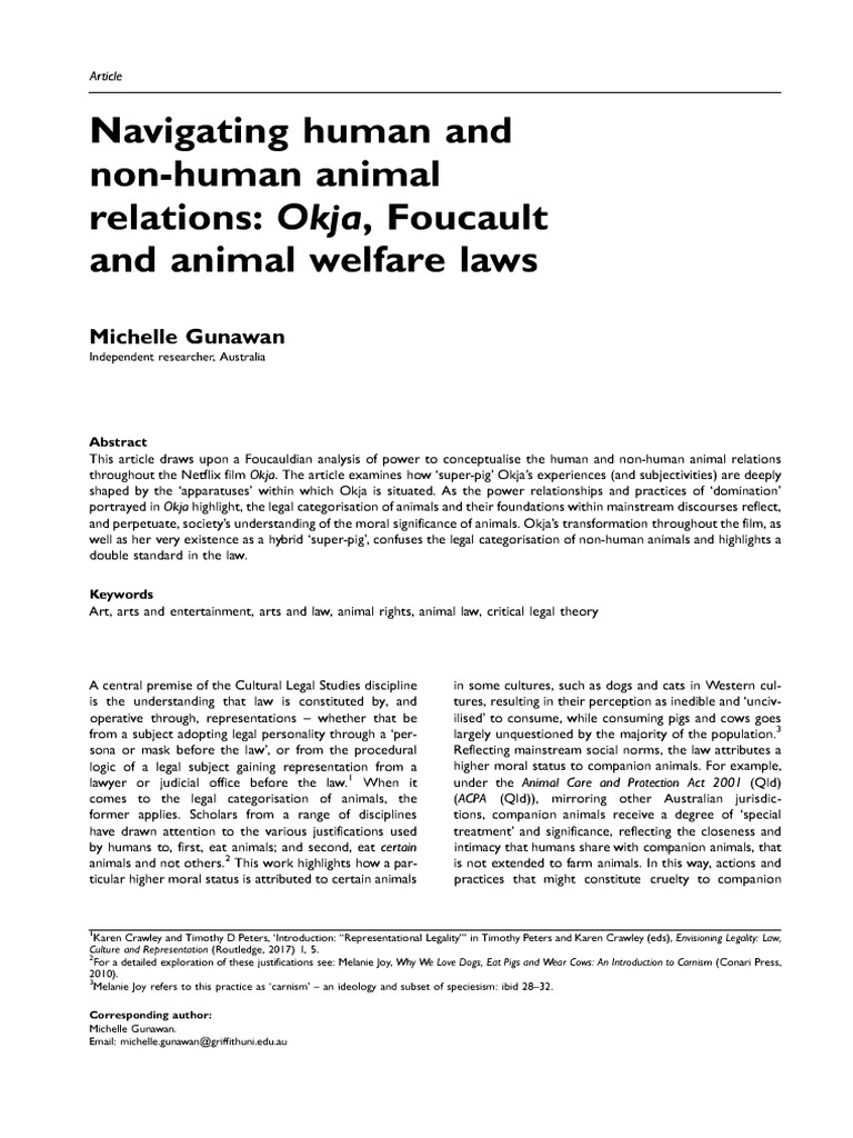 Okja and Animal Welfare Law Analysis | PDF | Animal Welfare | Pet