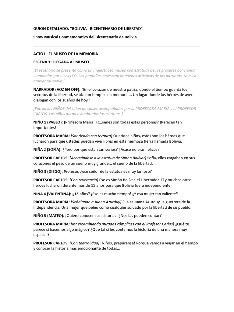 Guion Musical Bicentenario | PDF