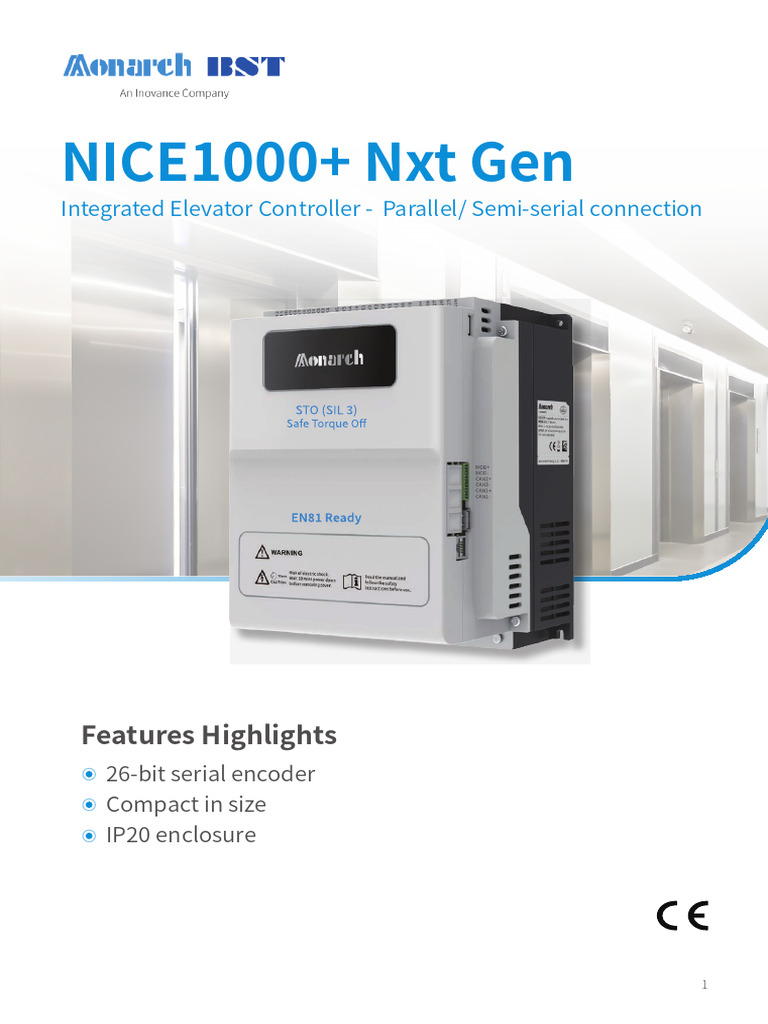 NICE1000 NXT Gen Singles Web | PDF | Alternating Current | Elevator
