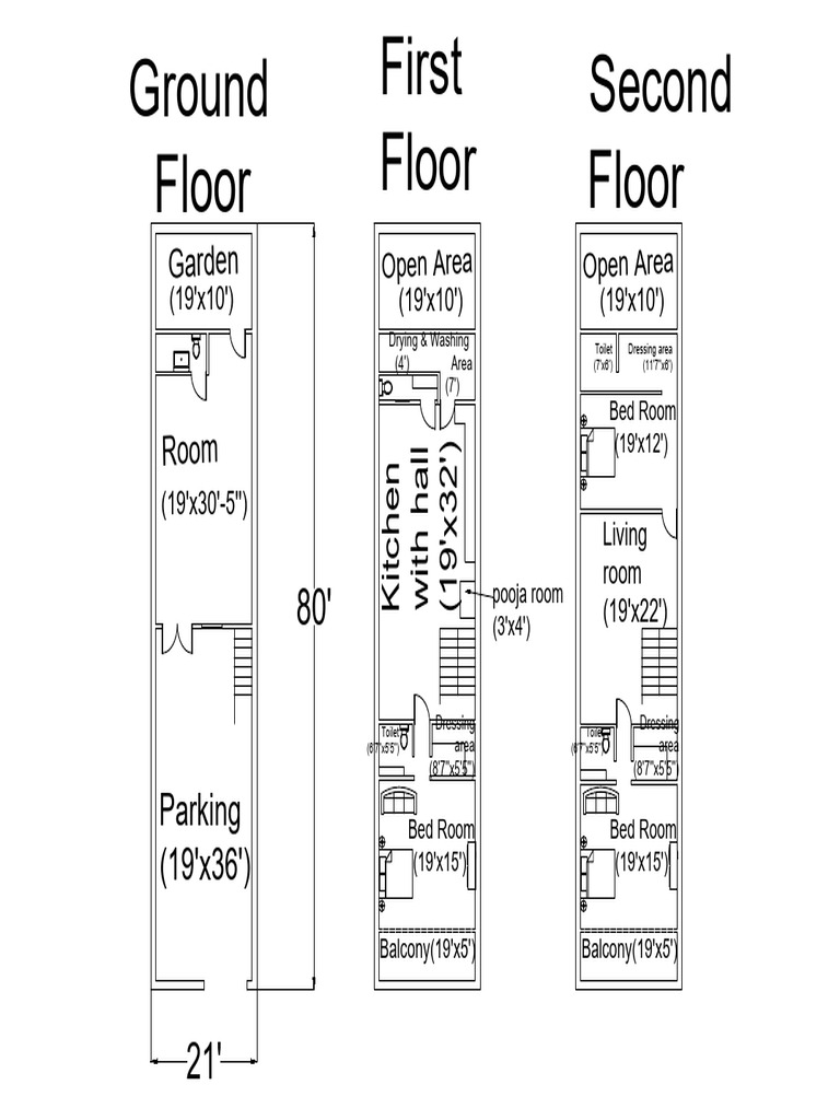Detailed Floor Plan with Dimensions | PDF