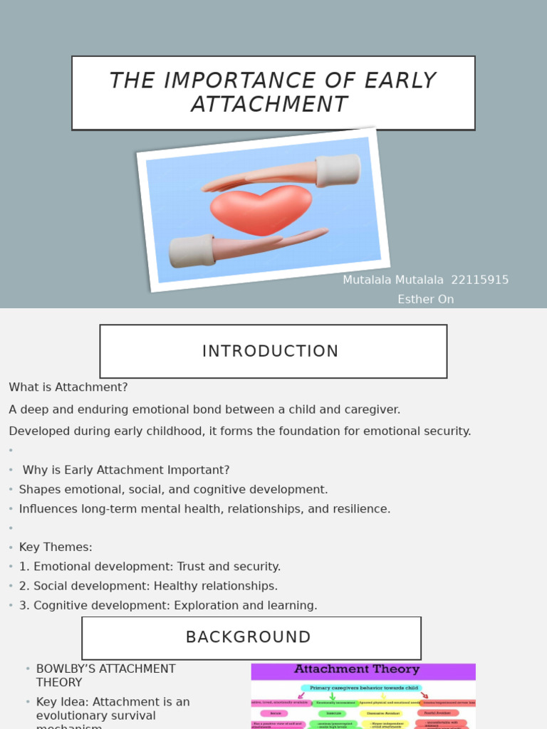 Attachment Presentation | PDF | Attachment Theory | Human Development