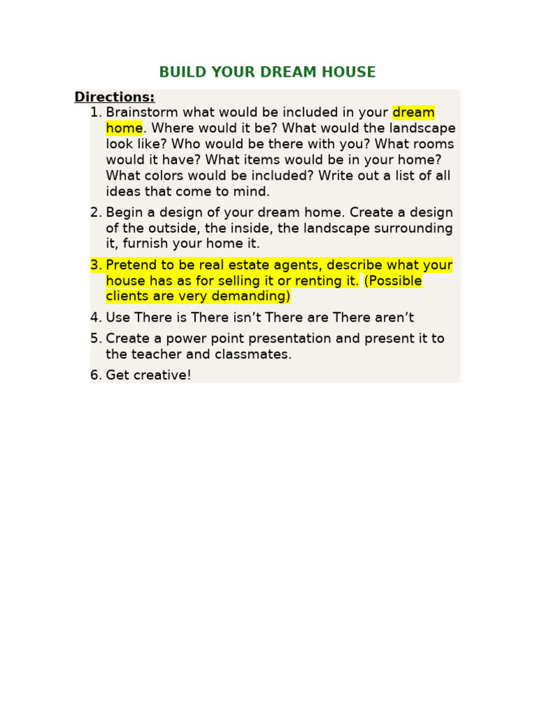 Dream House Activity Guide | PDF
