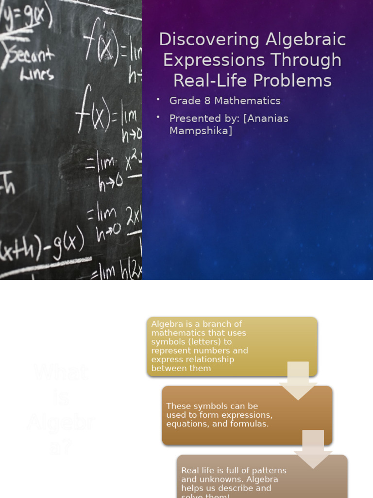Algebraic - Expressions - Introduction Grade8 | PDF | Algebra ...