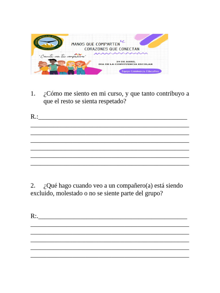 Cómo Me Siento en Mi Curso Guía A Responder | PDF