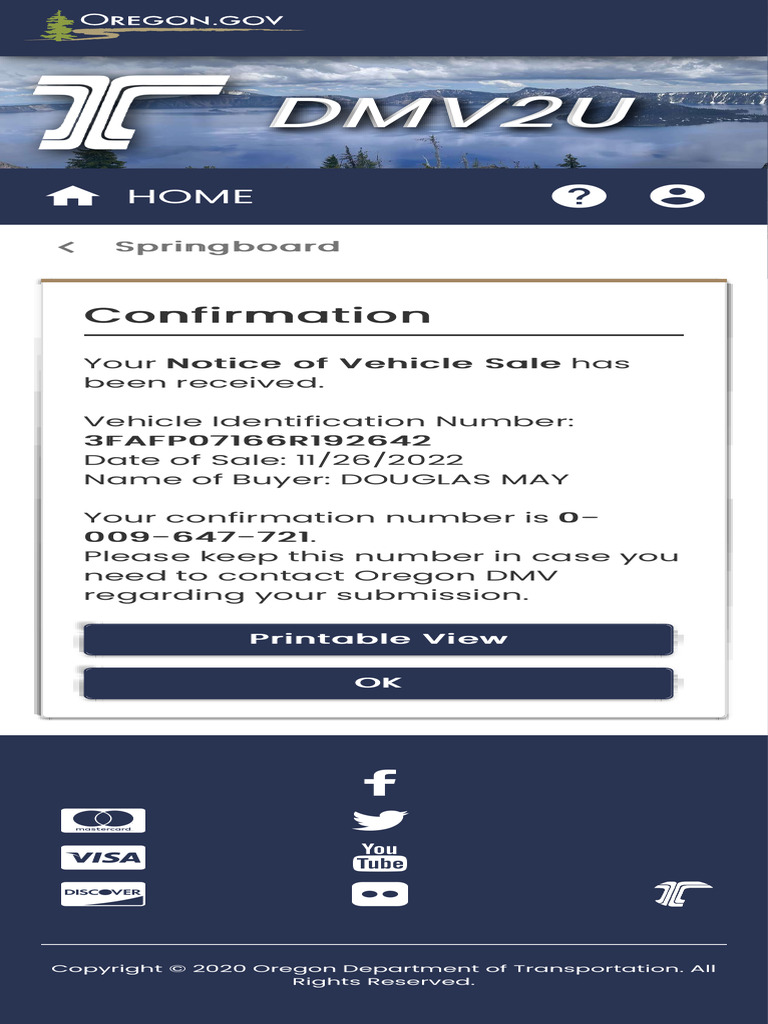 DMV2U - Confirmation | PDF