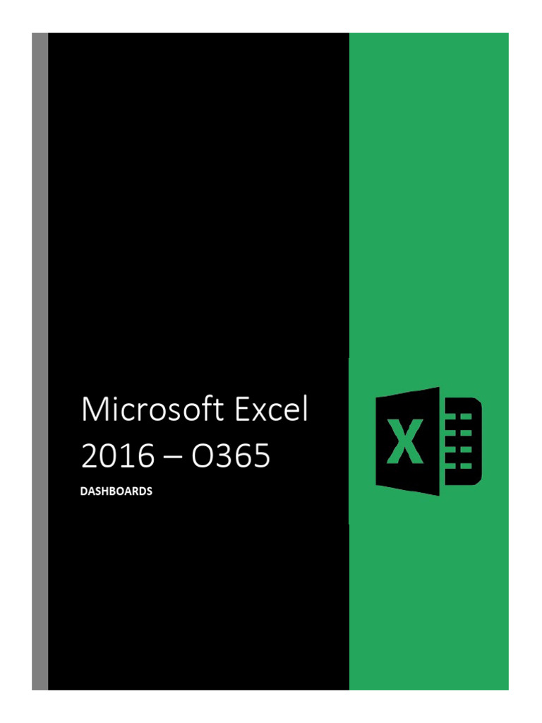 Excel Dashboards PDF Manual | PDF | Microsoft Excel | Comma Separated Values