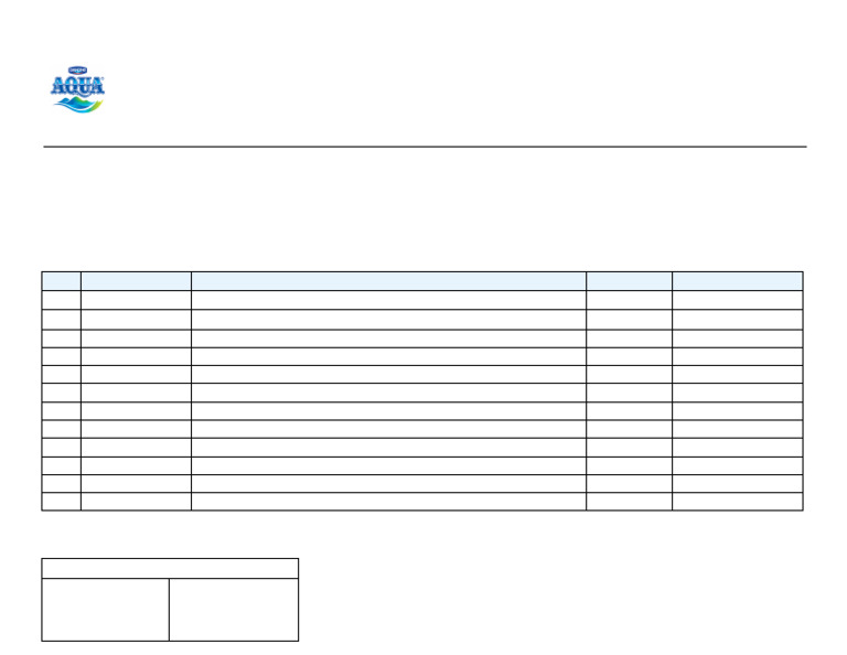 Aqua - Danone - Shipment Ticket-264 | PDF