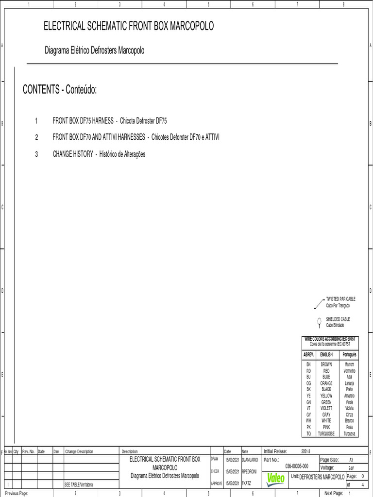 036-00305-000 Esquema Eletrico Defrosters Marcopolo | PDF | Electrical Connector | Physical ...