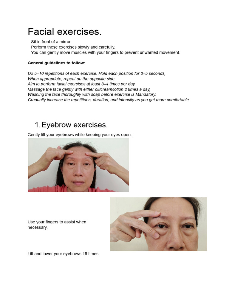 Facial Exercises | PDF
