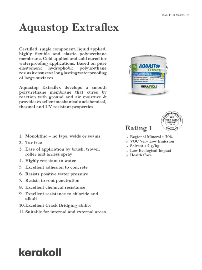Aquastop Extraflex Waterproofing Guide | PDF | Concrete | Secondary ...