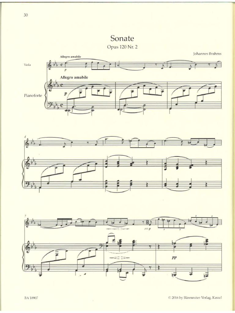 Brahms Sonata 2 1o Mov | PDF