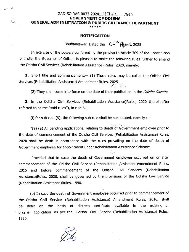 Rehabilitation Assistance Rules 2025 | PDF