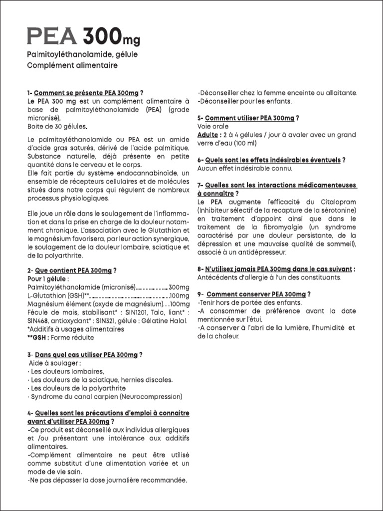 Notice PEA 300 | PDF