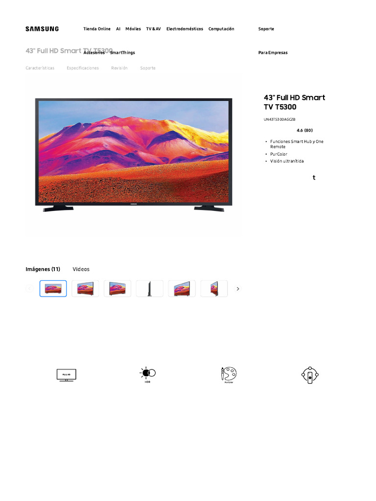 Smart TV 43 - FHD T5300 - Specs | PDF
