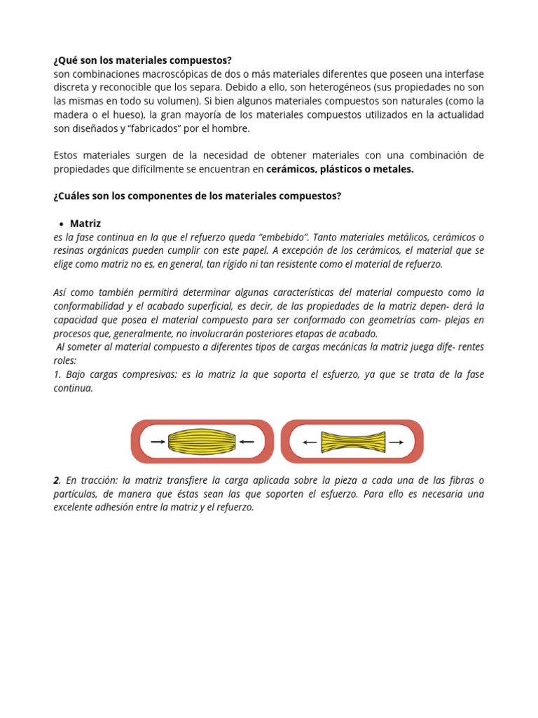 Materiales Compuestos: Definición y Tipos | PDF | Material compuesto ...