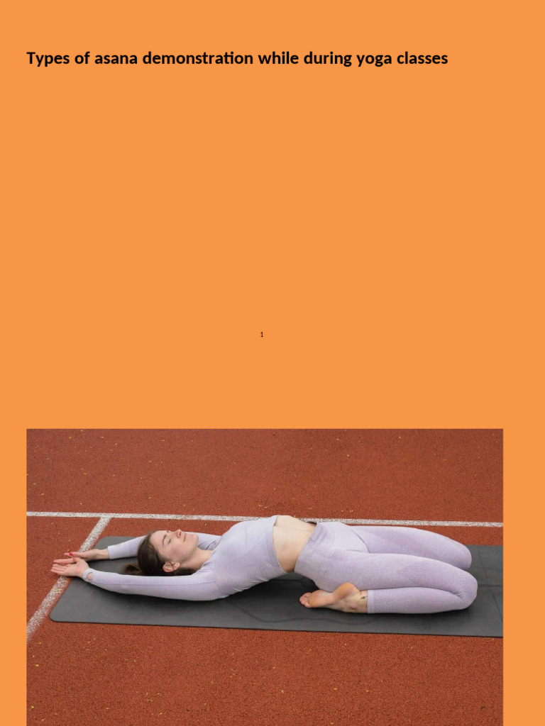 Types of Asana Demonstration While During Yoga Classes | PDF