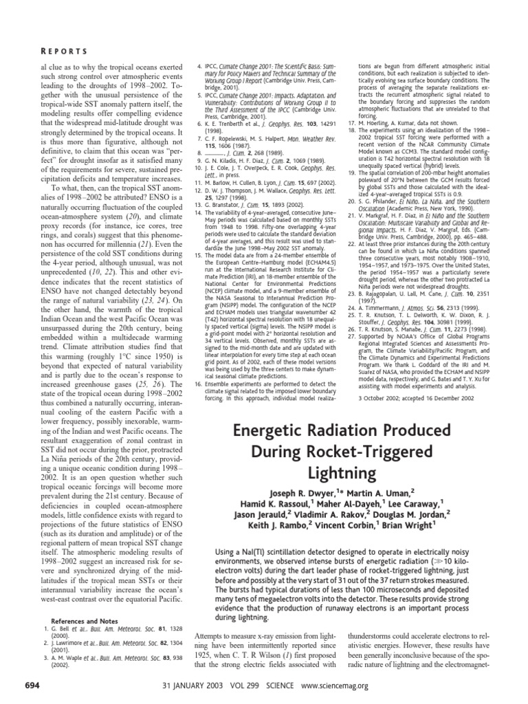 Energetic Radiation Produced During Rocket-Triggered Lightning | PDF ...