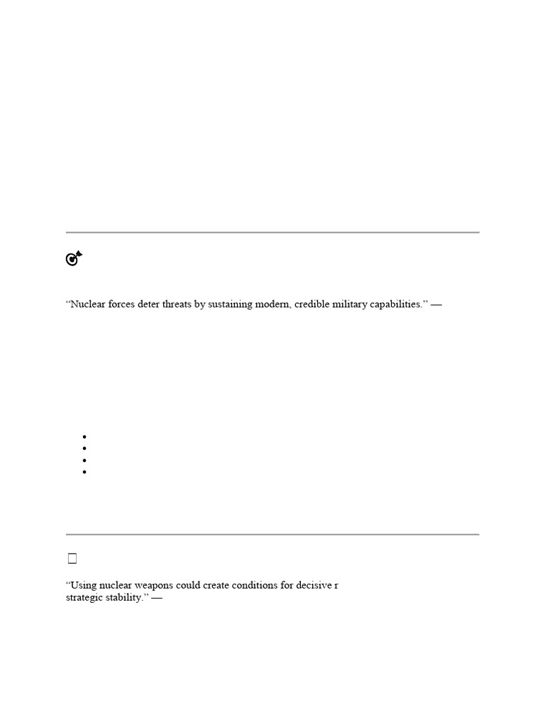 U.S. Nuclear Doctrine Explained | PDF | Crime & Violence | Deterrence ...