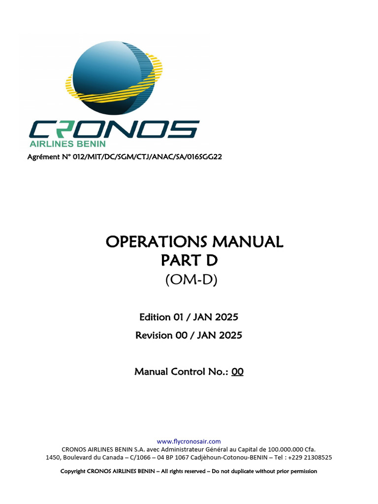 Cronos Airlines Operations Manual Part D | PDF | Instrument Flight ...
