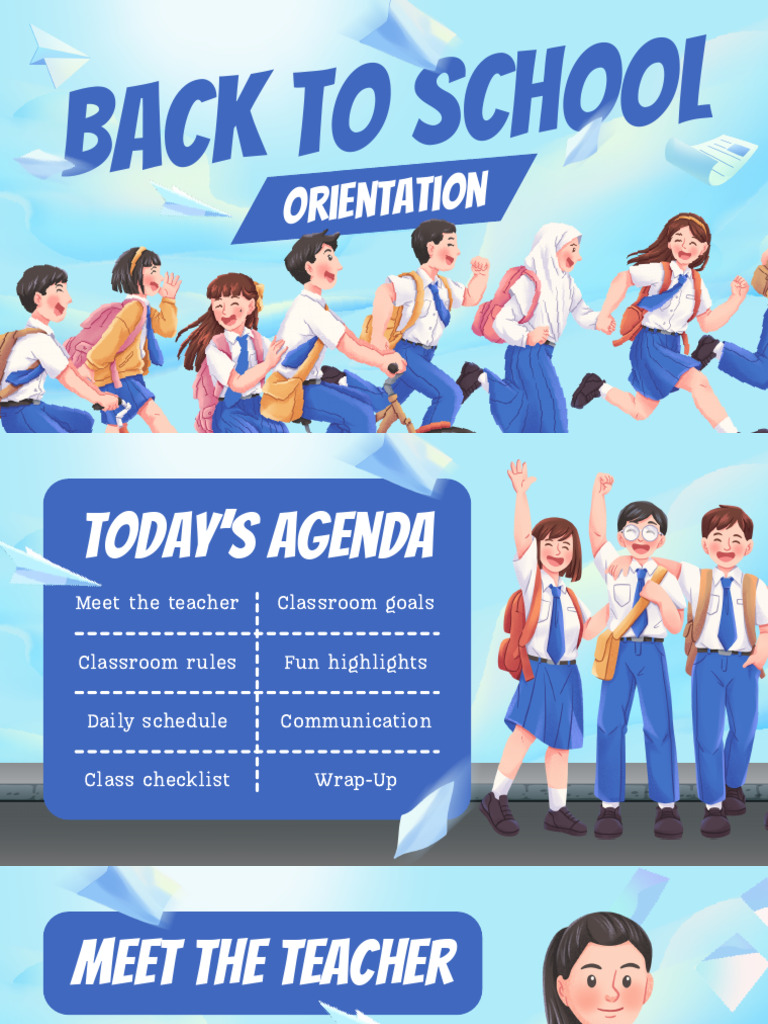 Back to School Orientation Agenda | PDF | Learning
