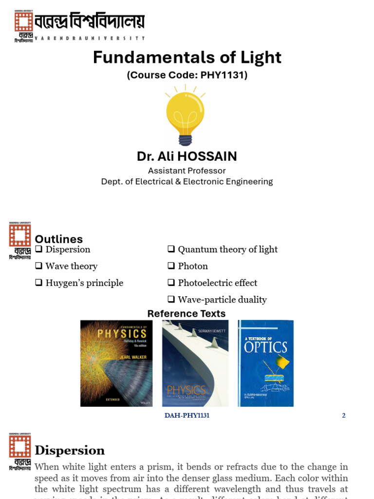 Fundamentals of Light 2 | PDF | Light | Waves