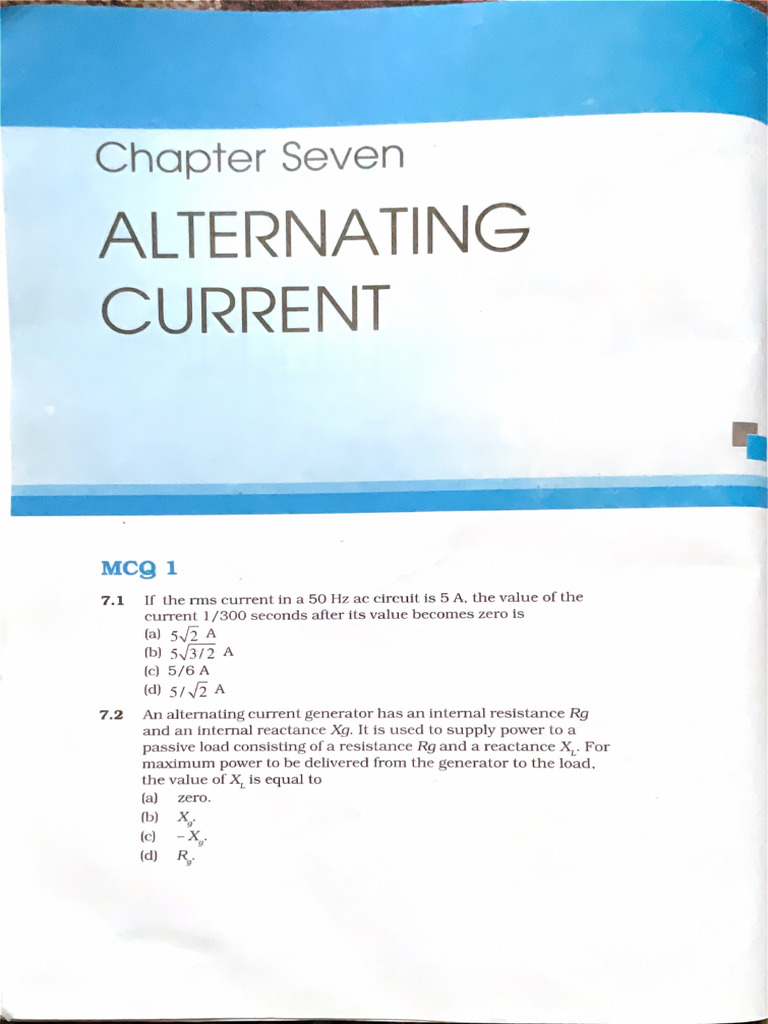 Alternating Current I | PDF