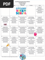 August 2025 High School Lunch Menu | PDF | Lunch | Chili Con Carne