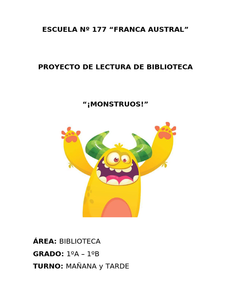 Proyecto Monstruos | PDF