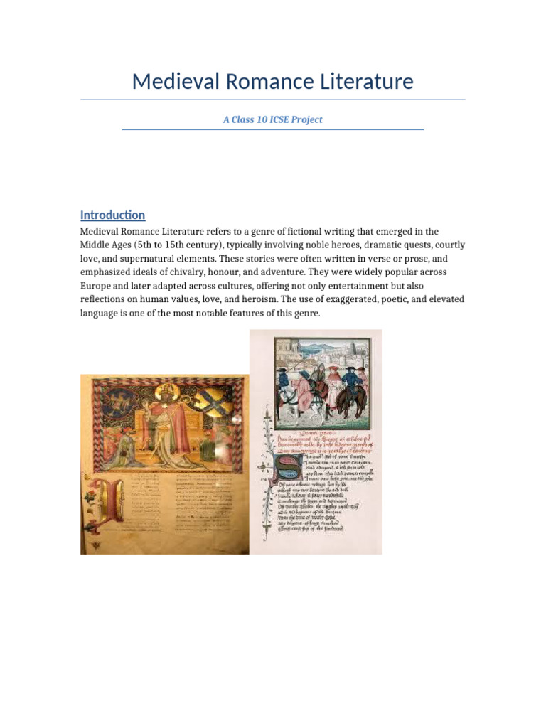 Understanding Medieval Romance Literature | PDF | Chivalric Romance | Quest