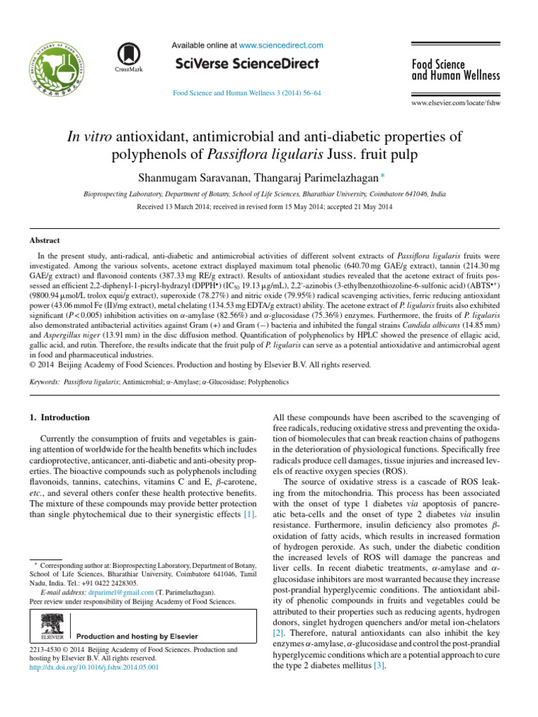 2014 Savaranan in Vitro Antioxidant, Antimicrobial and Anti-Diabetic Properties of Polyphenols ...