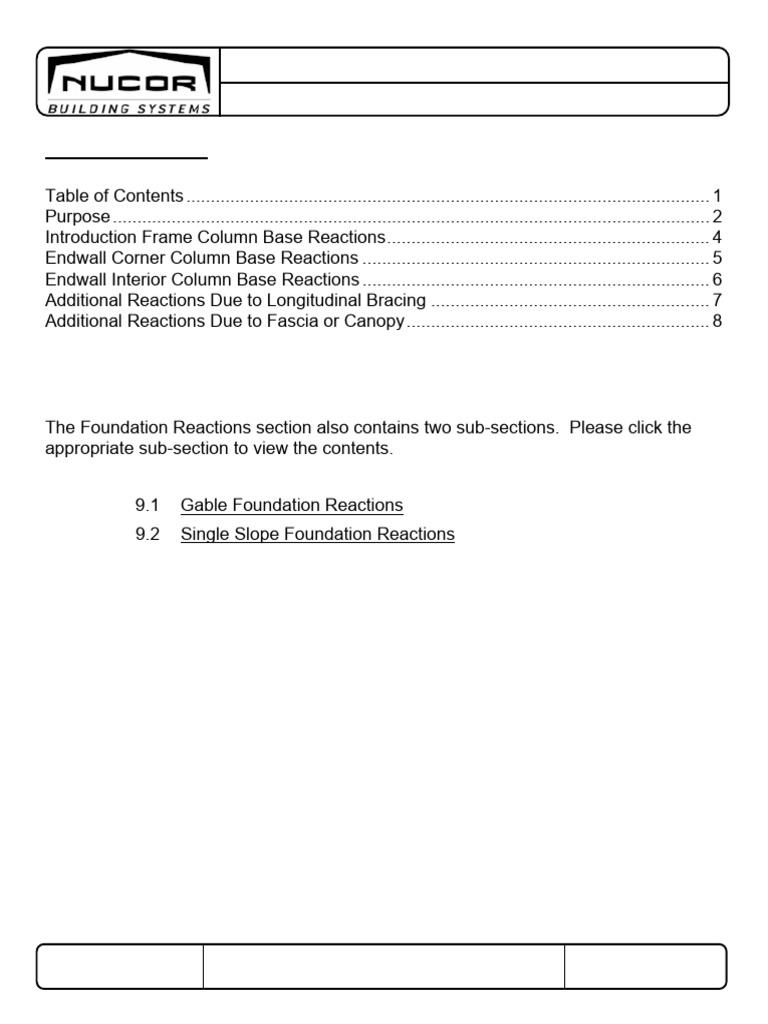 Nucor PEMB Building Loads | PDF | Column