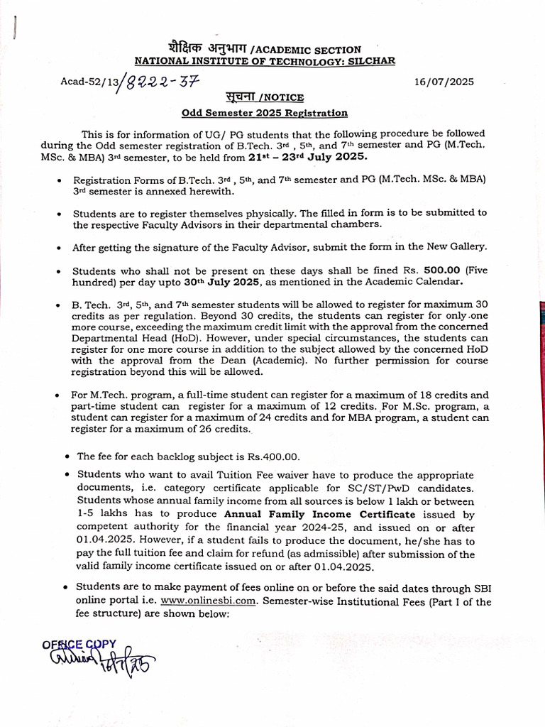 Notice Form Registration July 2025 | PDF